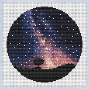 Milky Way Cross Stitch Pattern, Astronomy and Space Cross Stitch Chart ...
