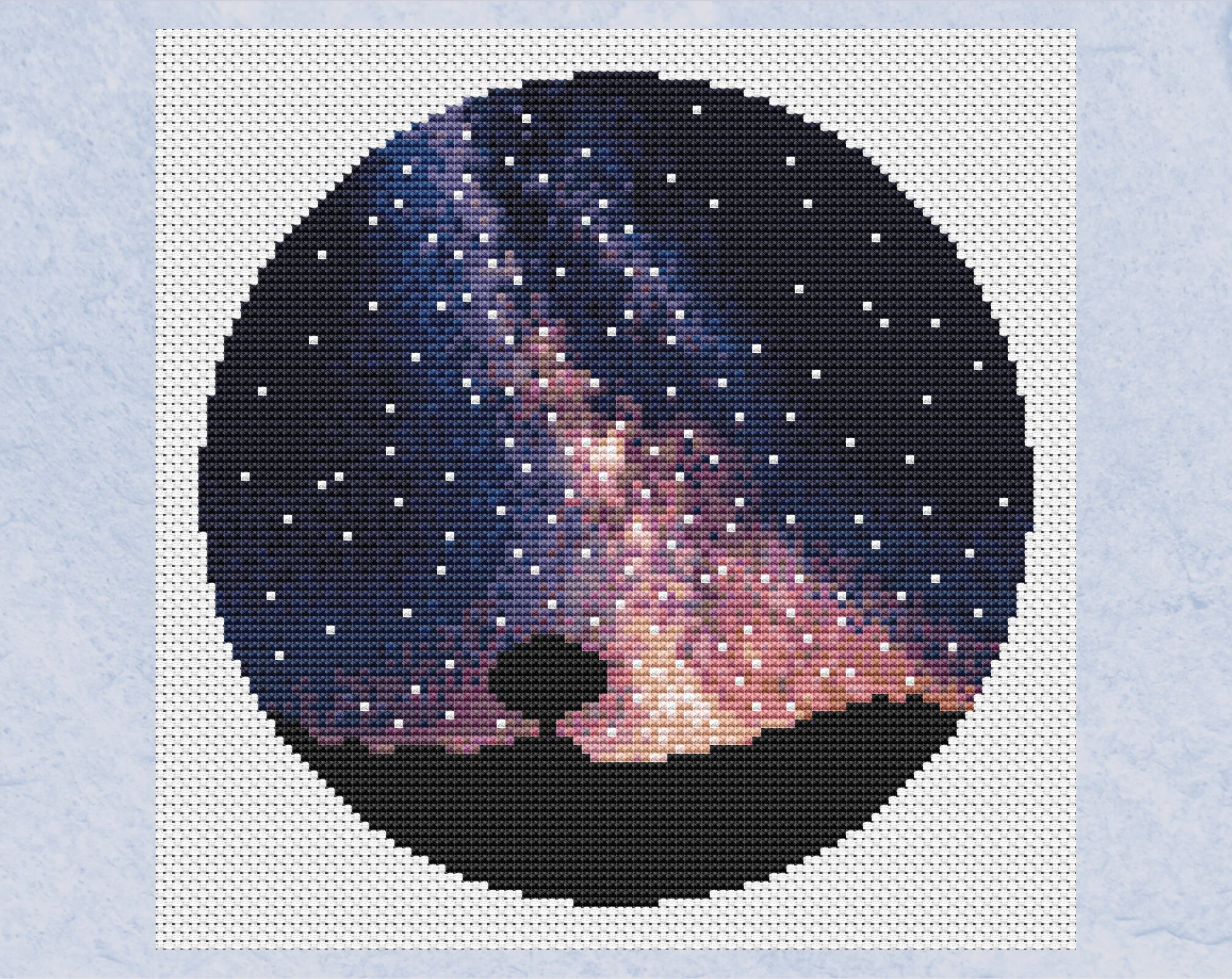 Milky Way Cross Stitch Pattern Astronomy and Space Cross - Etsy