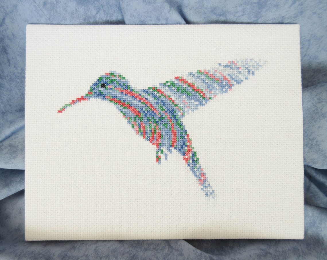 Hummingbird cross stitch pattern bird counted cross stitch | Etsy