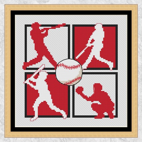 Baseball 2 Cross Stitch Pattern - Etsy