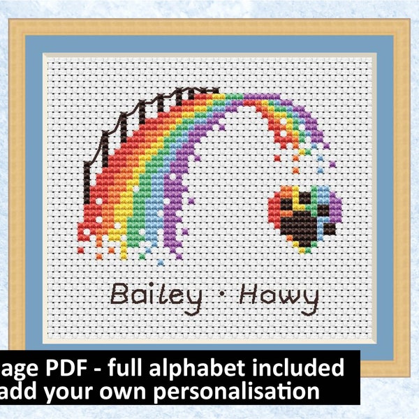 Rainbow Bridge Cross Stitch Pattern - Etsy