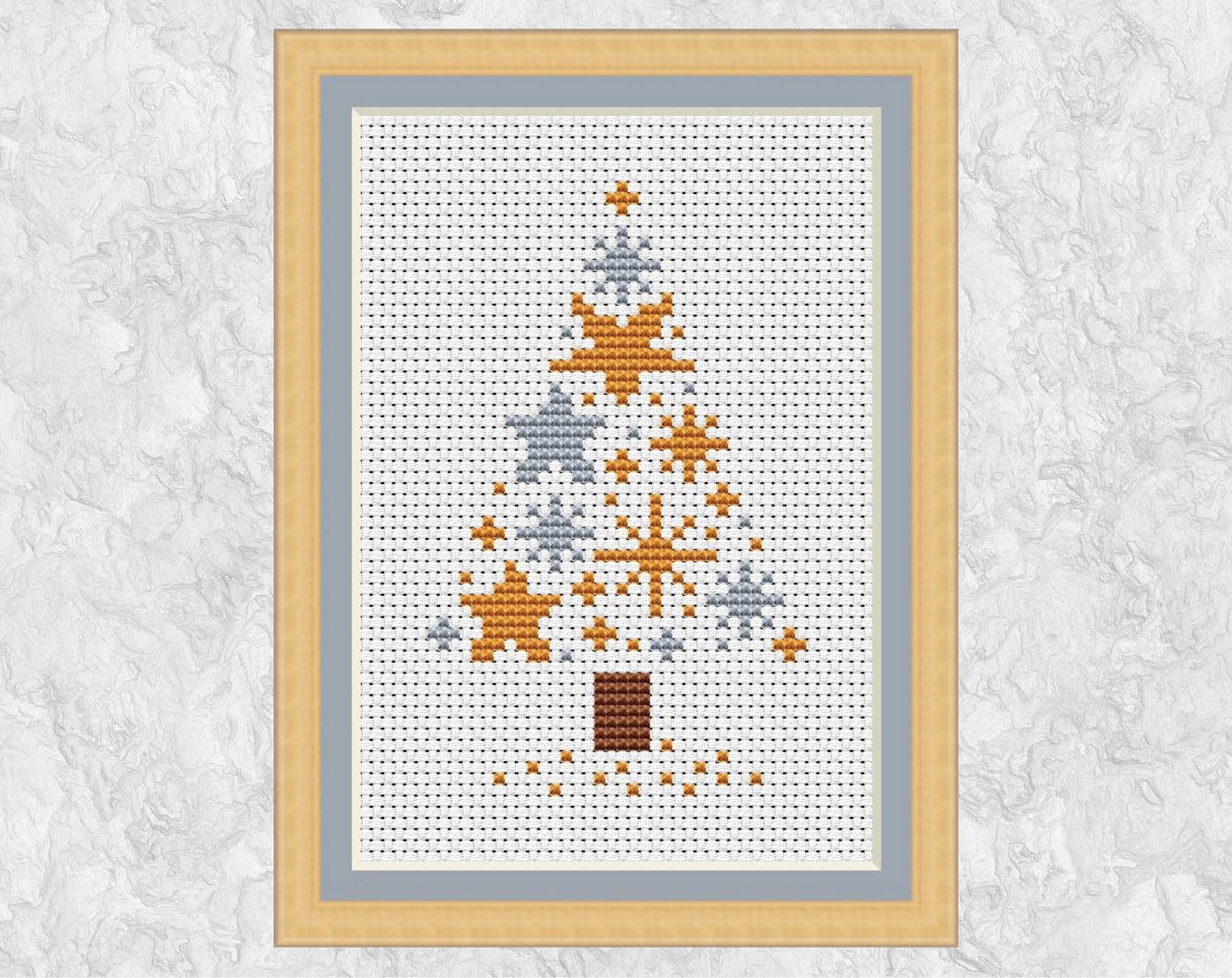 Mini Christmas Trees Cross Stitch Patterns Stars and - Etsy Australia