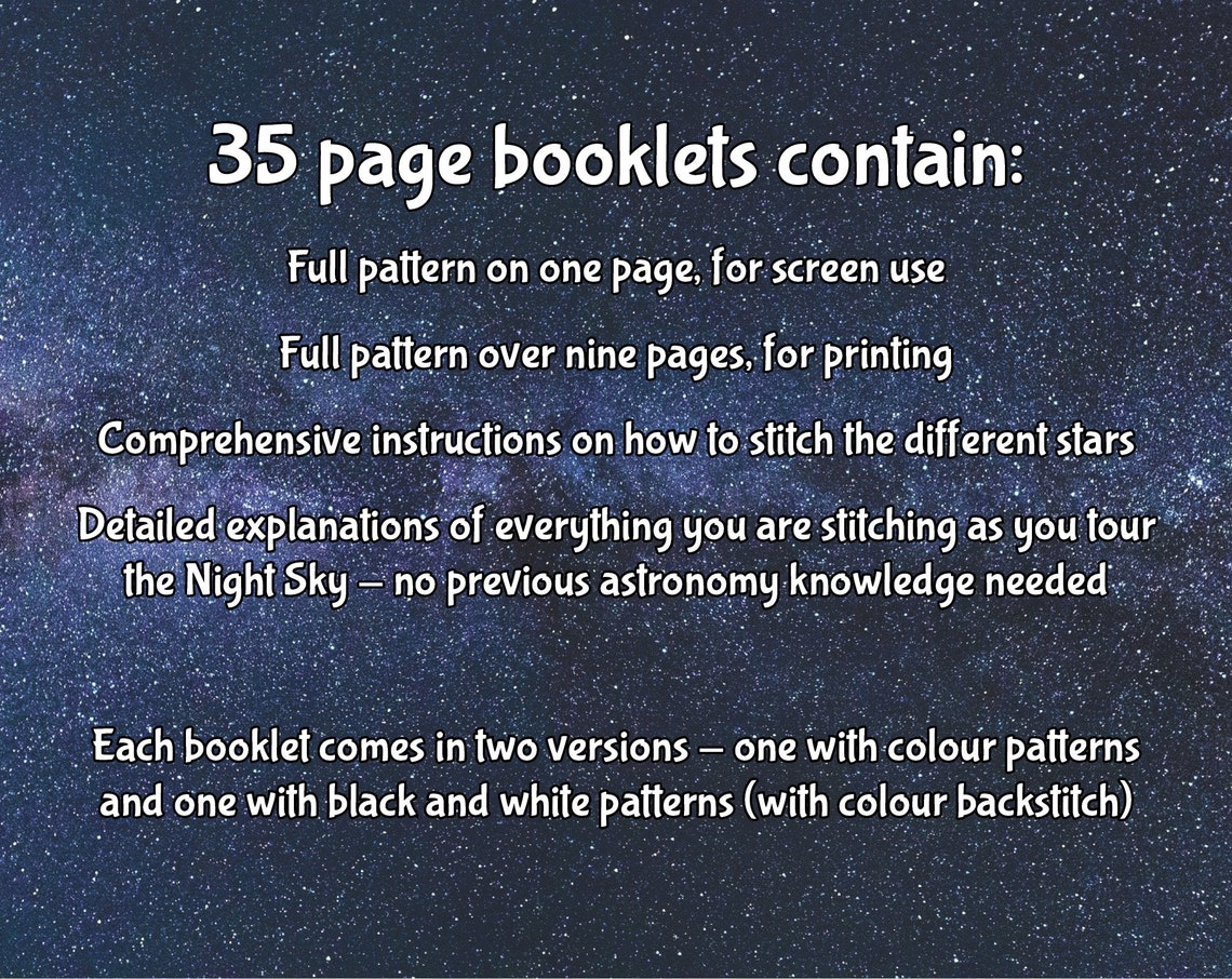 Wonders of the Night Sky Cross Stitch Pattern Constellations - Etsy