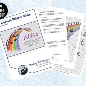 Personalised Rainbow Bridge Cross Stitch Pattern, Everything Included ...