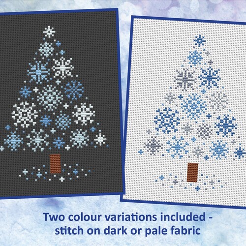 Snowflakes Counted Cross Stitch Chart PDF Instant Download - Etsy