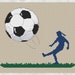 Football Cross Stitch Pattern male and Female, Sport Cross Stitch Chart ...