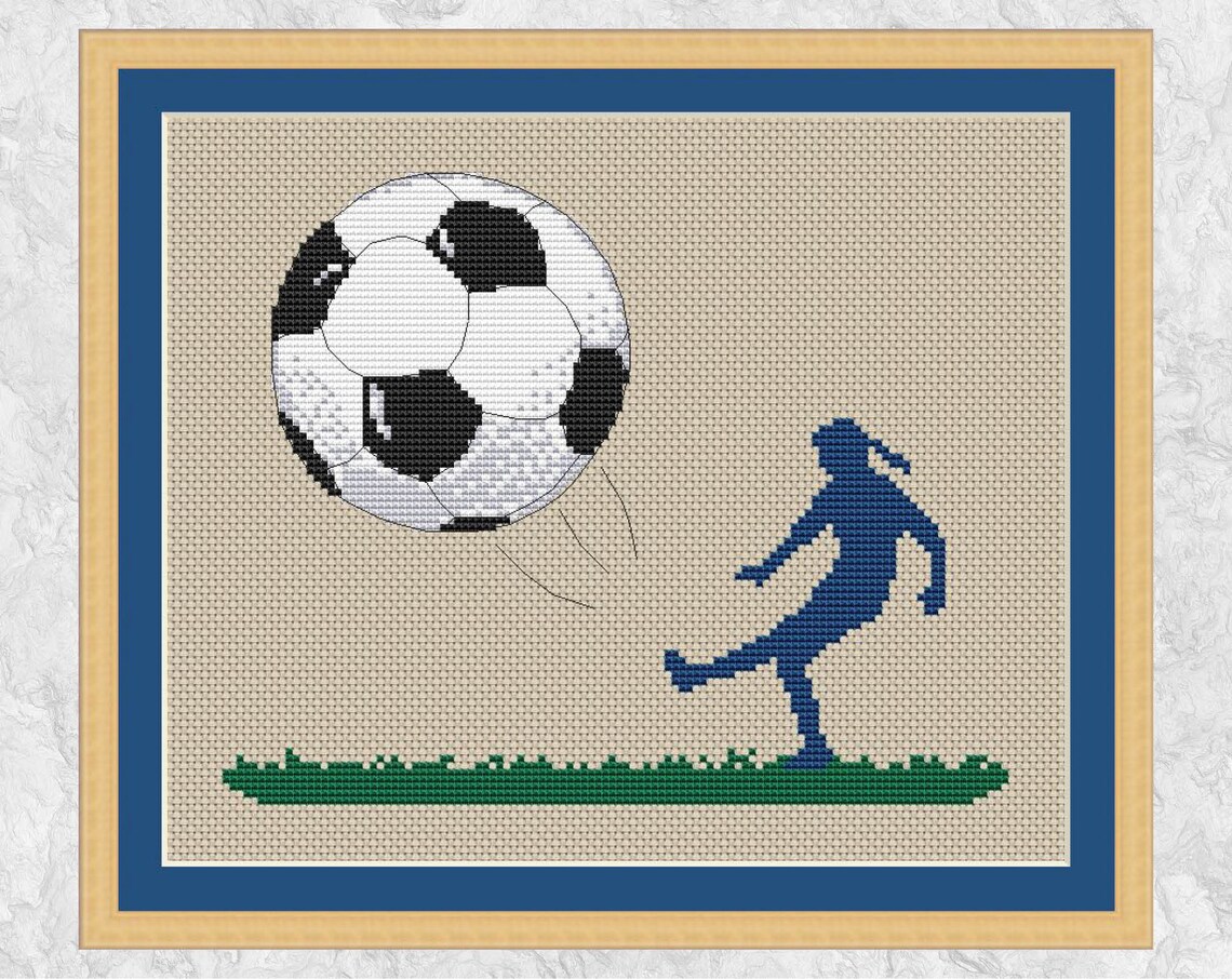 Football Cross Stitch Pattern male and Female Sport Cross - Etsy