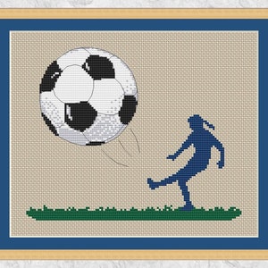 Football Cross Stitch Pattern (male and Female), Sport Cross Stitch ...