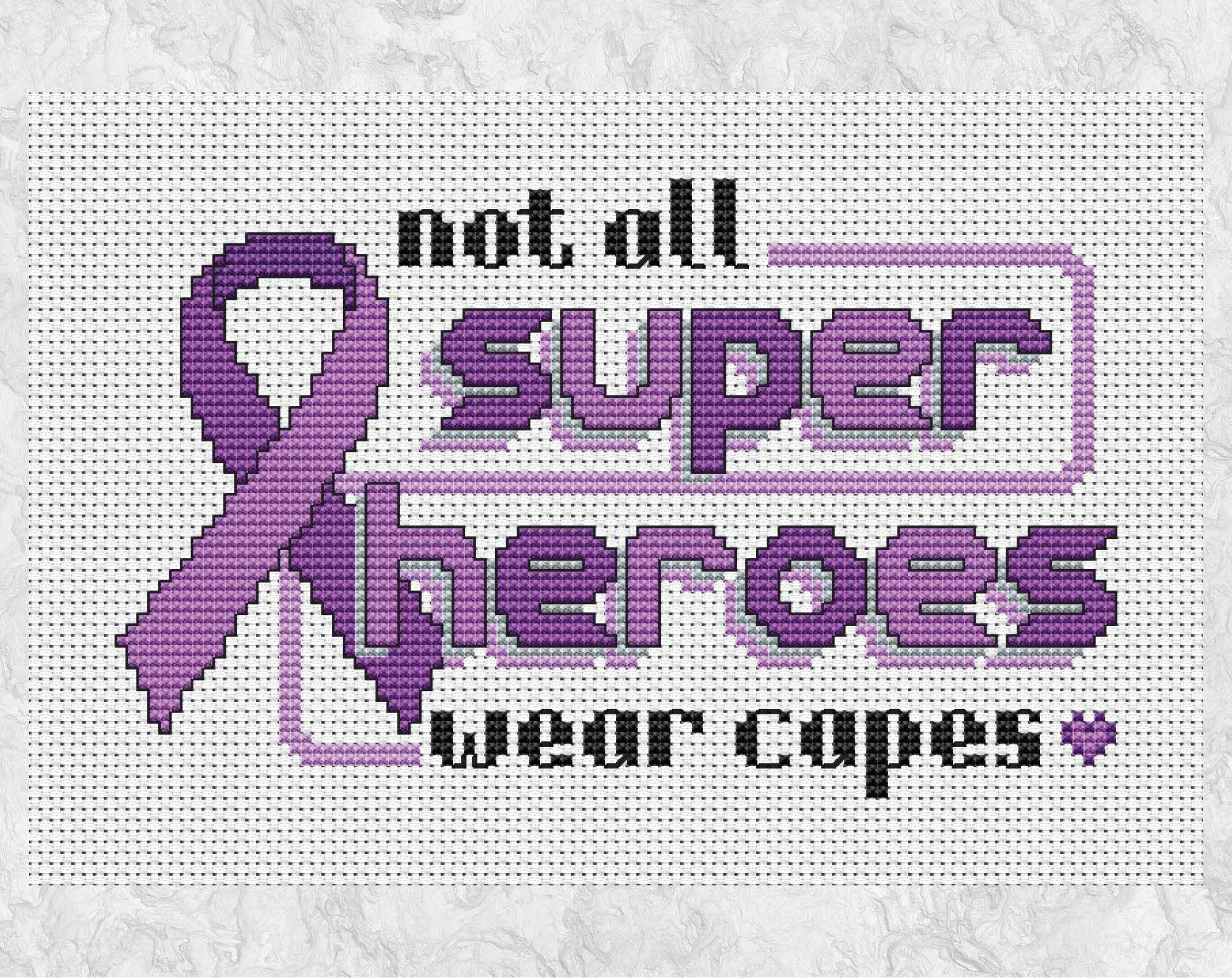 Awareness Ribbon Cross Stitch Pattern Modern Inspirational - Etsy UK