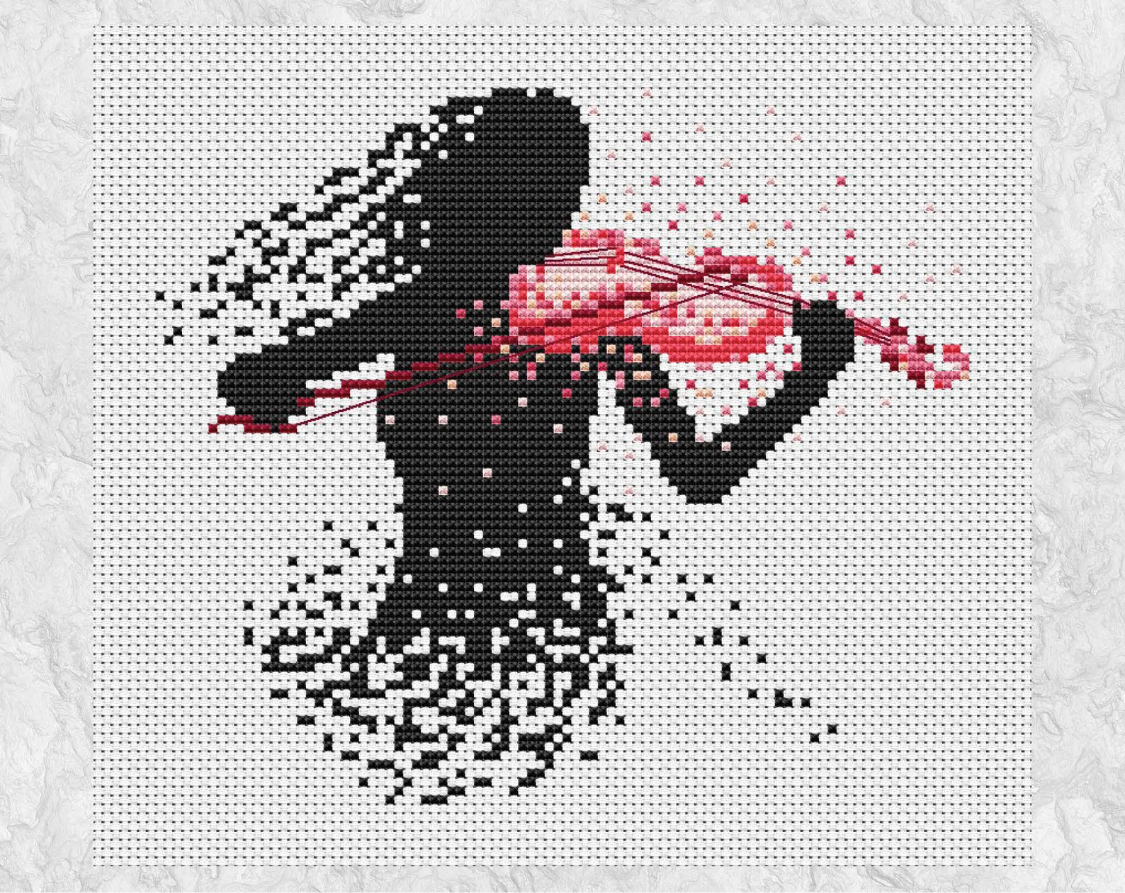 Violin Cross Stitch Pattern female Music Counted Cross - Etsy UK