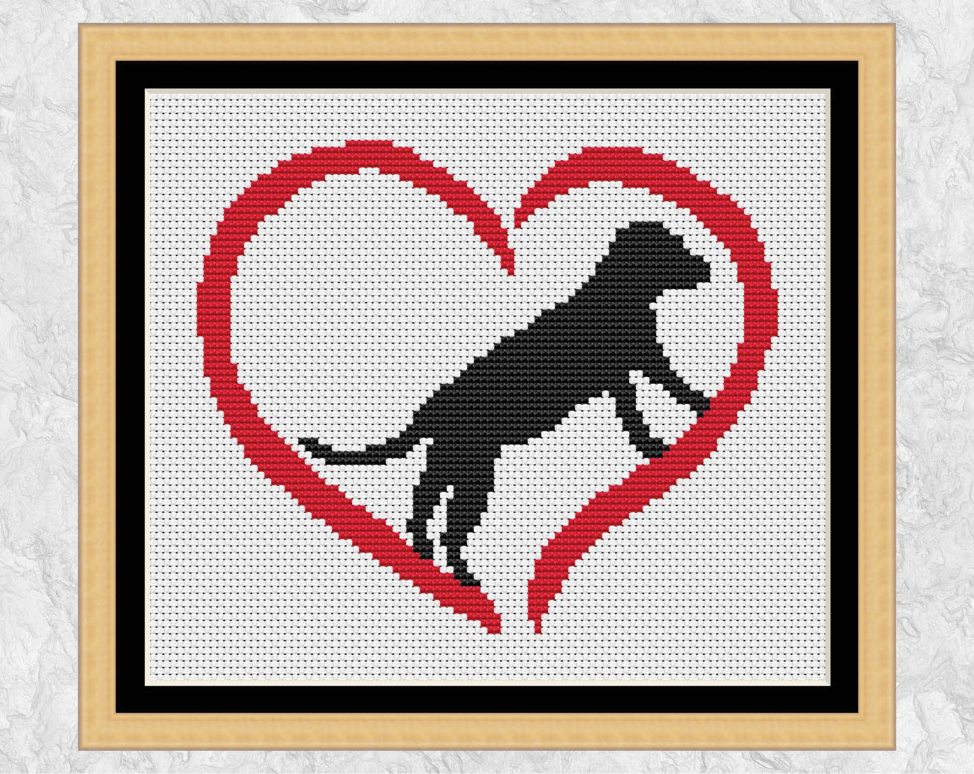 Dog Cross Stitch Pattern Modern Dog Counted Cross Stitch - Etsy