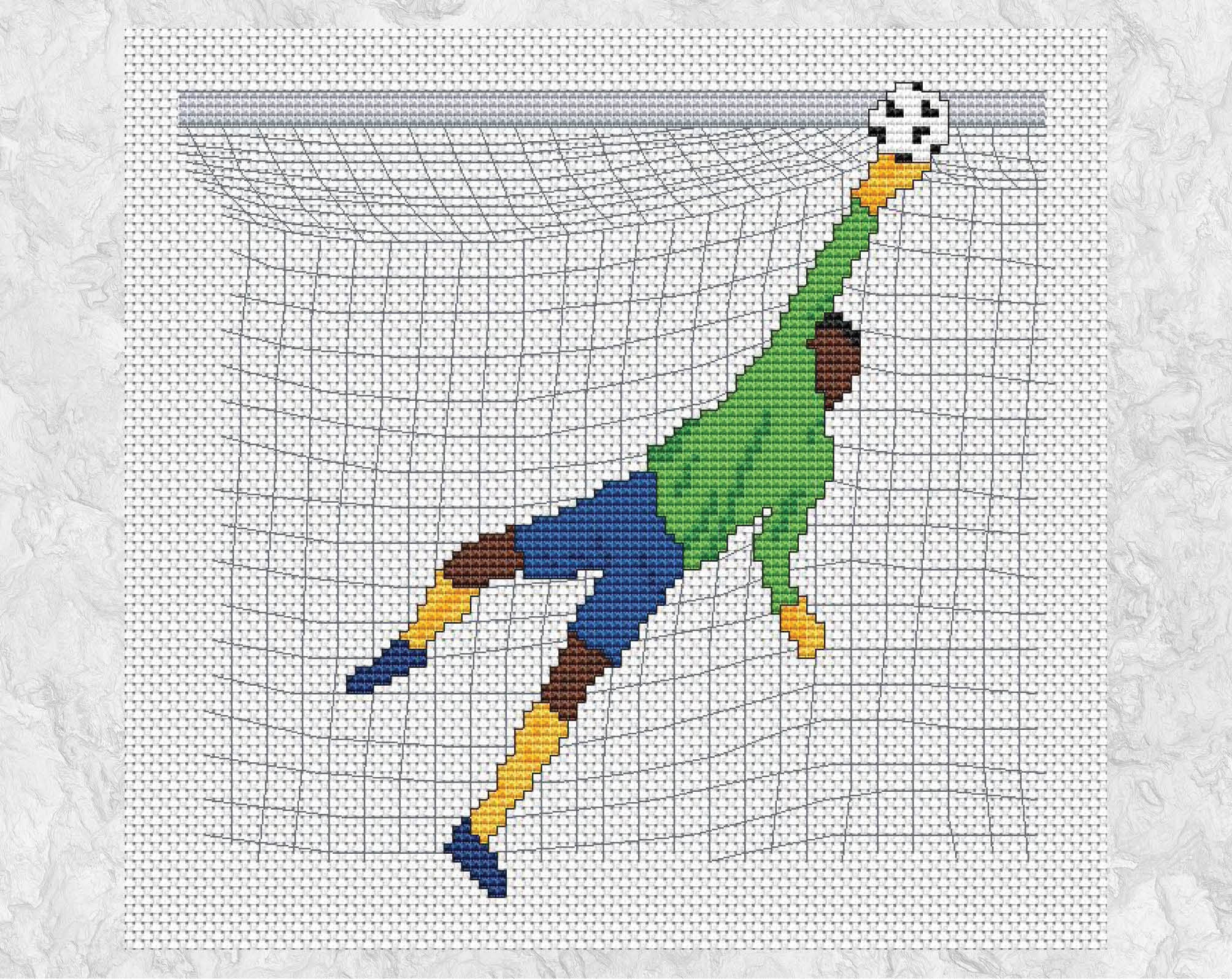Football Cross Stitch Pattern, Modern Goalkeeper Counted Cross Stitch ...