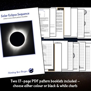 Solar Eclipse Sequence Cross Stitch Pattern - Accurate Astronomy Charts ...