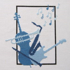 Music Cross Stitch Pattern, Silhouette Musical Instruments, Cello ...