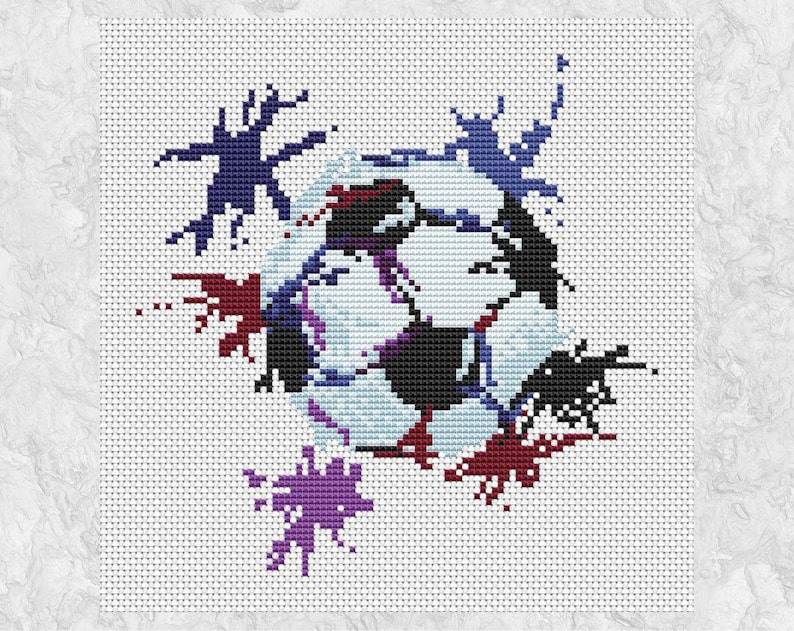 Football Cross Stitch Pattern Modern Soccer Counted Cross - Etsy Australia