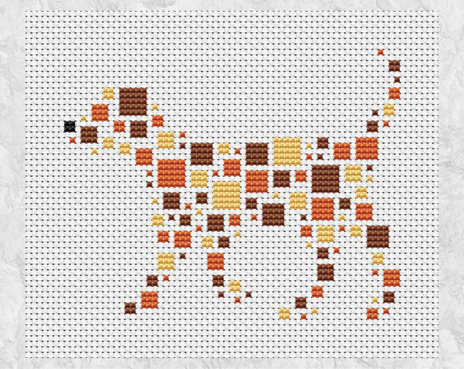 Dog Cross Stitch Pattern, Modern Geometric Cross Stitch Pattern, Easy ...