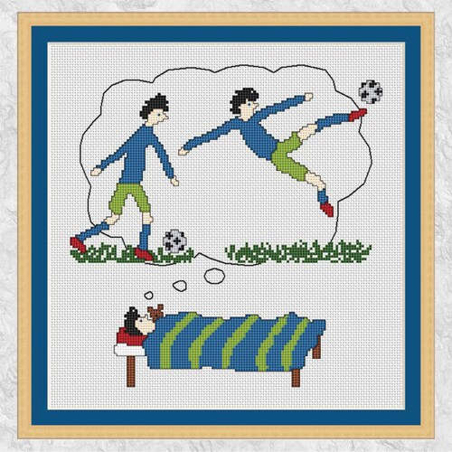 Football Star Cross Stitch Pattern Modern Soccer Sport - Etsy Canada