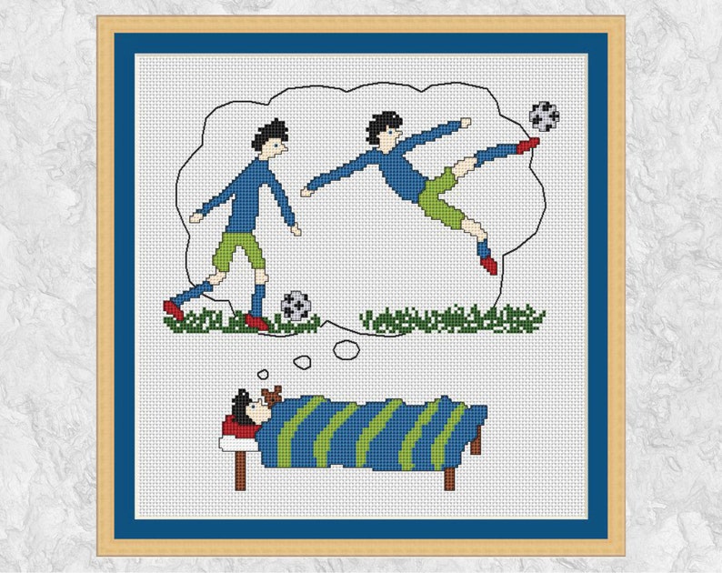 Soccer Cross Stitch Pattern Football Cross Stitch Chart - Etsy