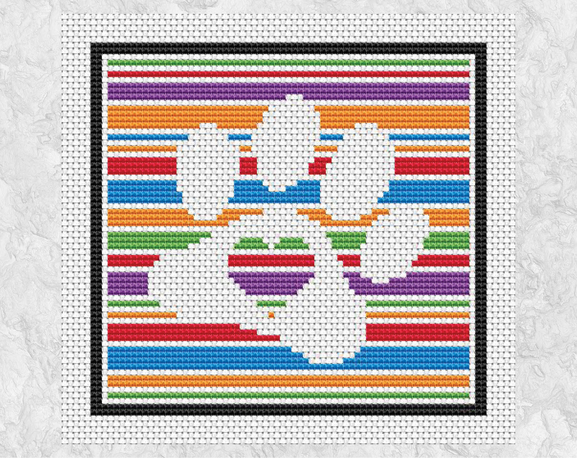 Easy Paw Print Cross Stitch Pattern Printable Dog Counted - Etsy