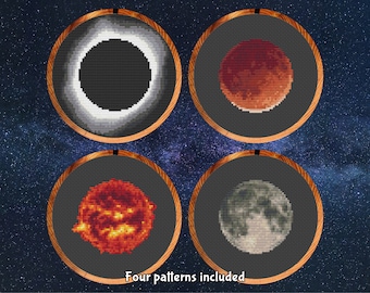 Moon Cross Stitch Pattern PDF Instant Download - Etsy