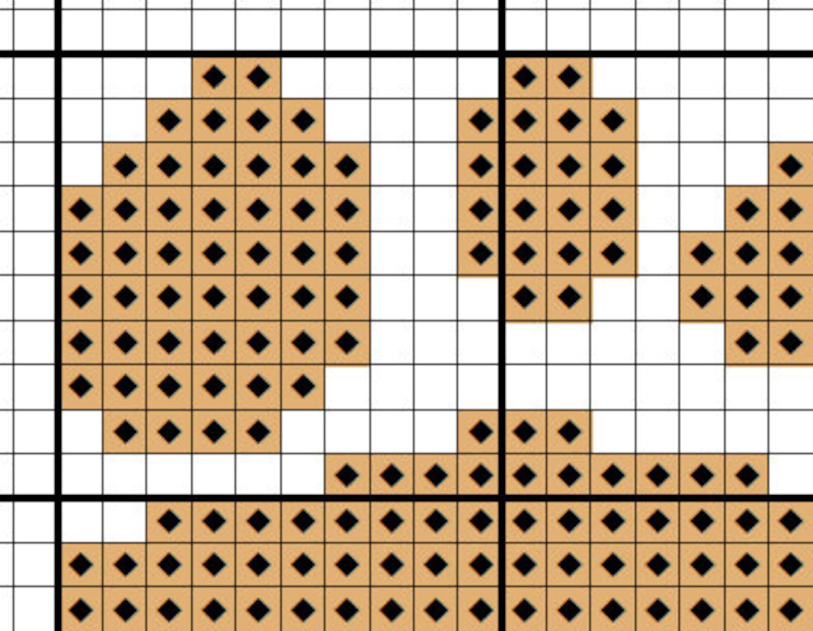 Paw Footprint Cross Stitch Pattern Counted Cross Stitch | Etsy