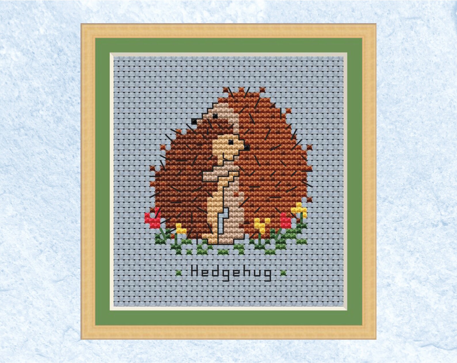 Hedgehug Cross Stitch Pattern, Cute Hedgehog Hug Mini Design, Instant ...