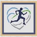 Running Cross Stitch Pattern Gift for Runner Sport Heart | Etsy