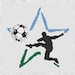 Football Star Cross Stitch Pattern, Modern Soccer Sport Design, Instant ...