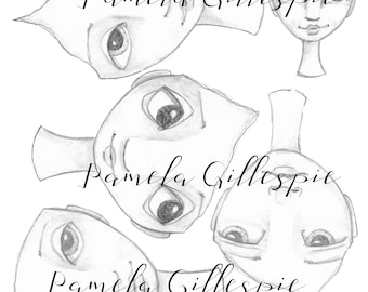 Text Faces Collage Sheet - Etsy