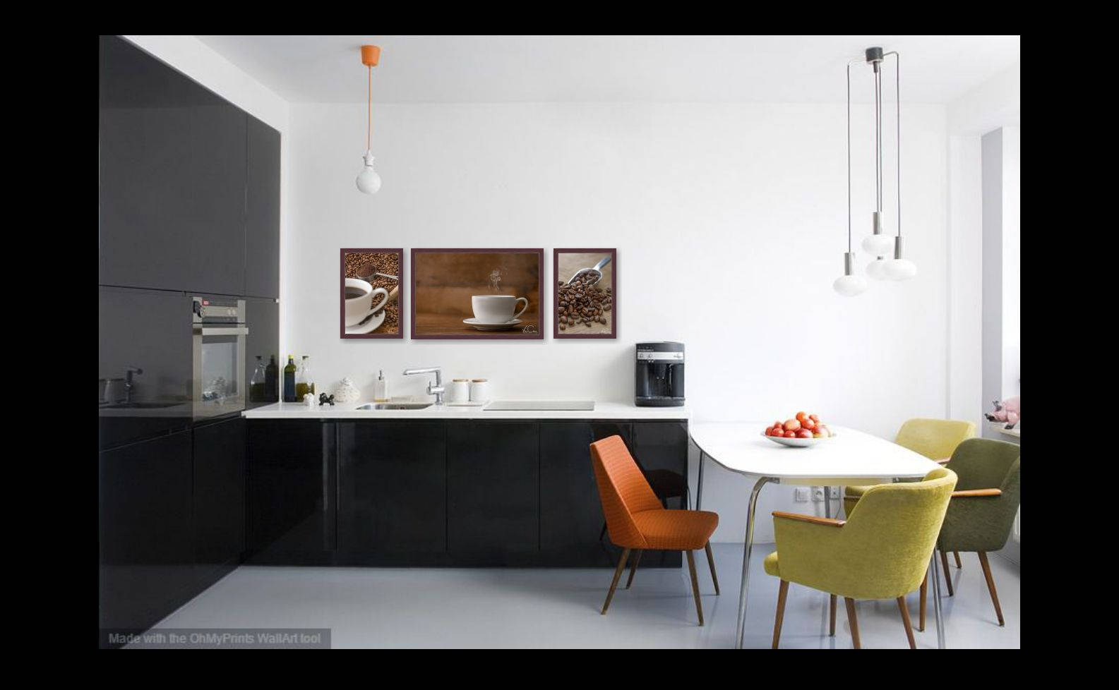 Coffee Cup and Coffee Beans, Coffee Cup Art, Fine Art Print, Kitchen ...