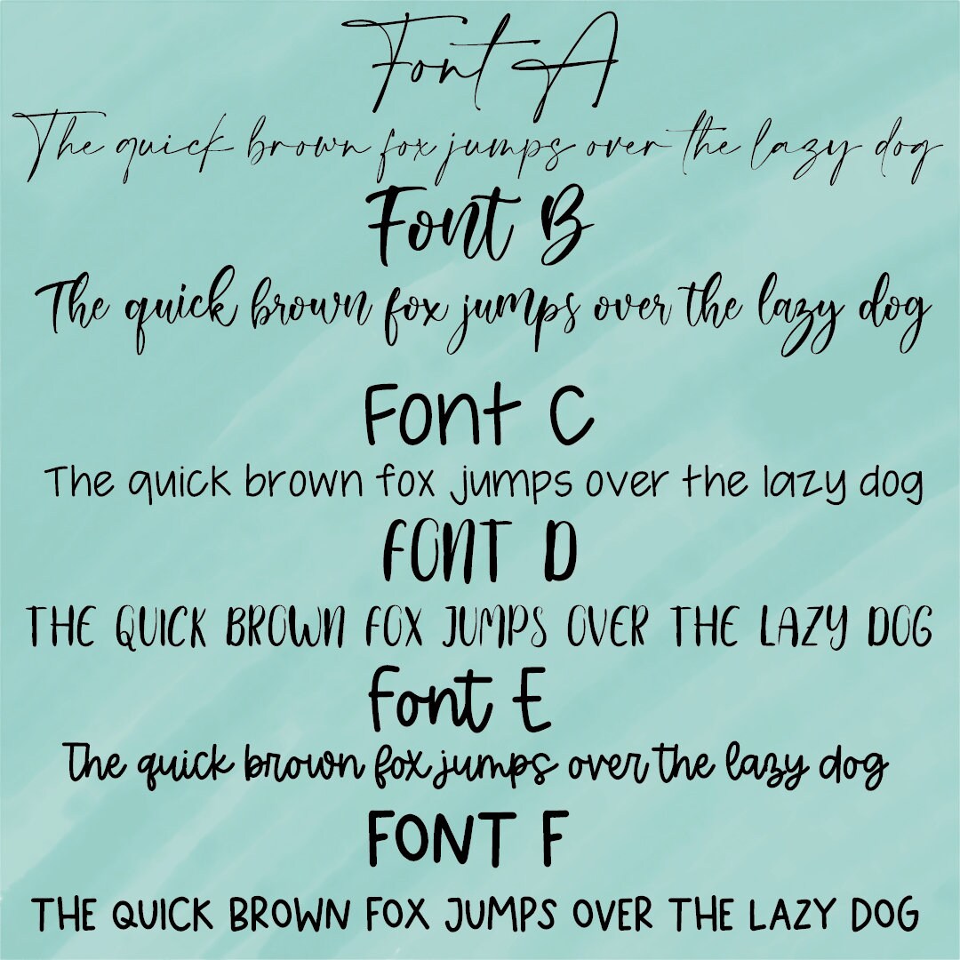 Custom Scripts choose Your Own Text, Font and Foil - Etsy