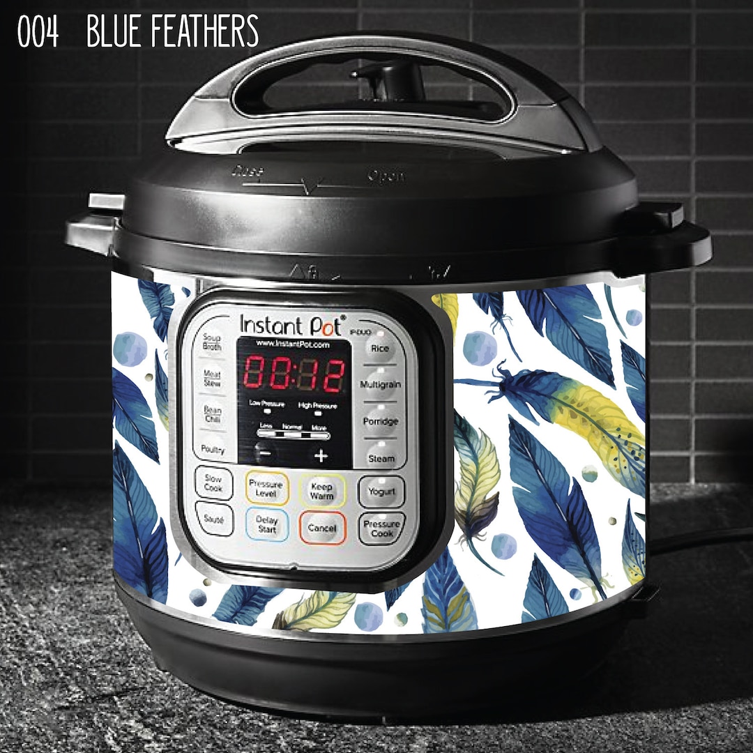 Instant Pot Magnetic Skin - Blue Feathers - Etsy