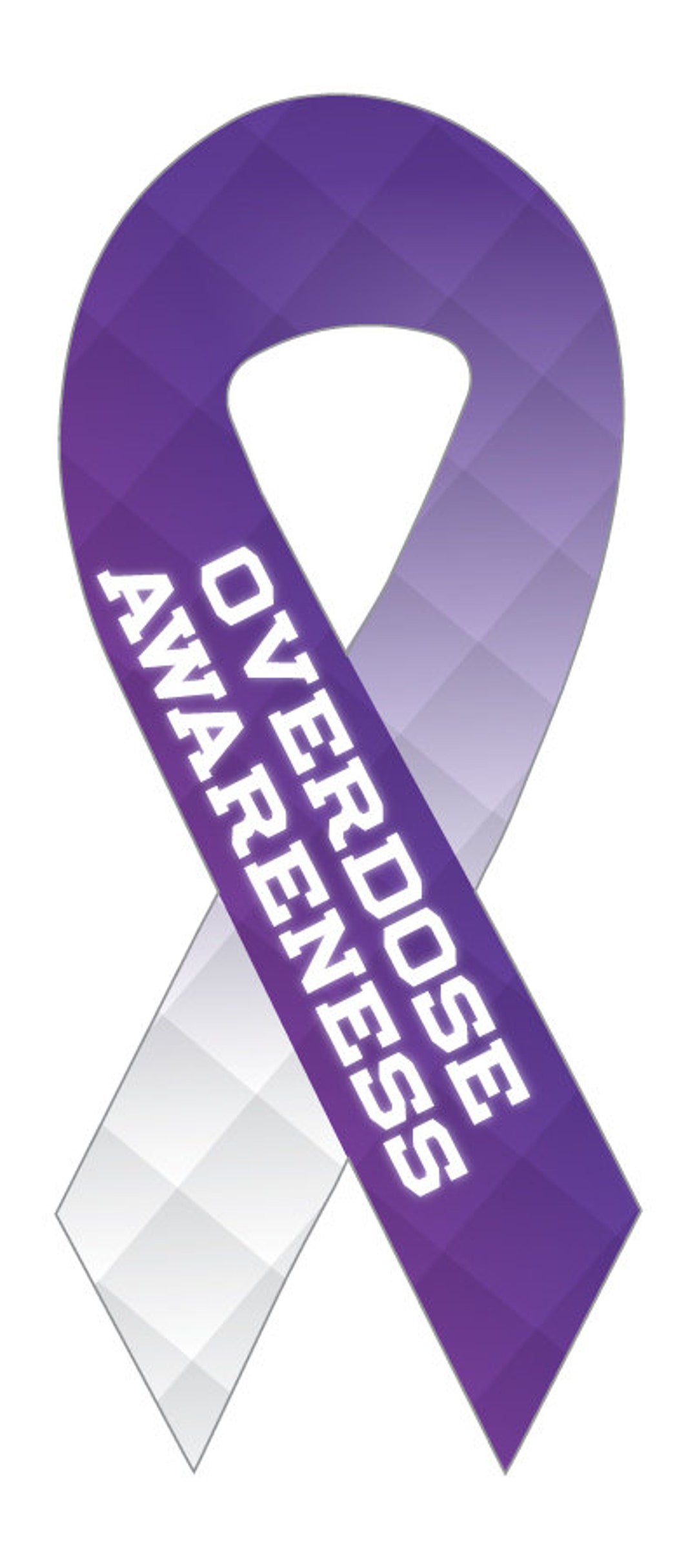 Overdose Awareness Ribbon Decal - Etsy