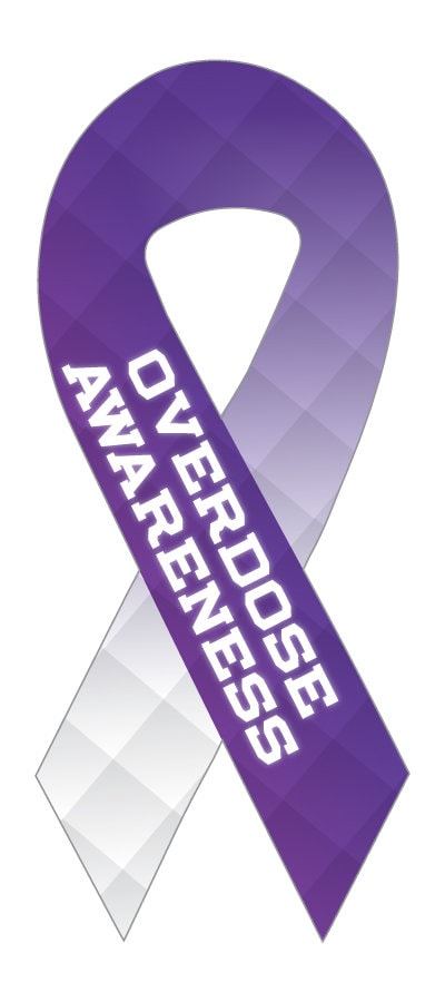 Overdose Awareness Ribbon Decal | Etsy