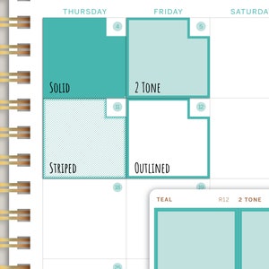 Monthly Box With Date Cut-out Planner Stickers for Makselife Planner ...