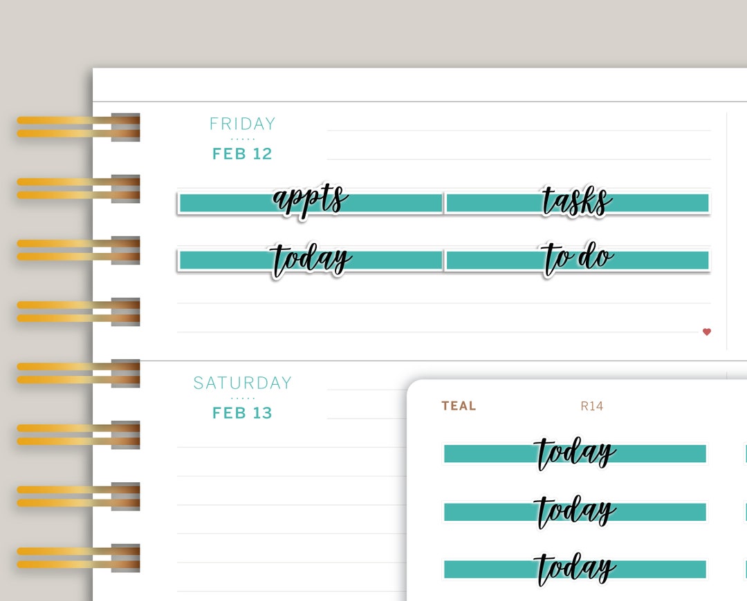 Horizontal Highlight Header Stickers for Makse Life Planner R14 - Etsy