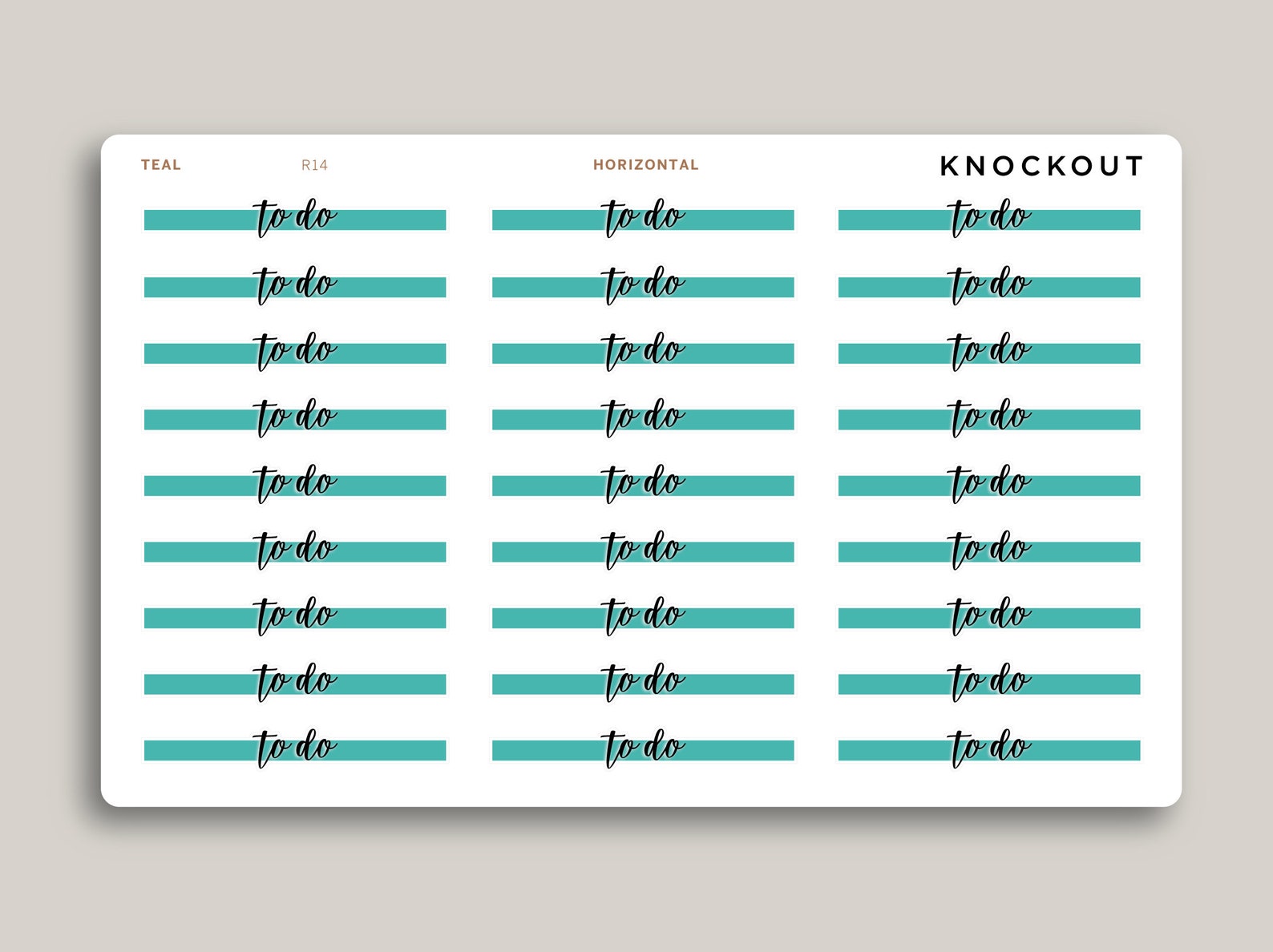 Horizontal Highlight Header Stickers for Makse Life Planner | Etsy