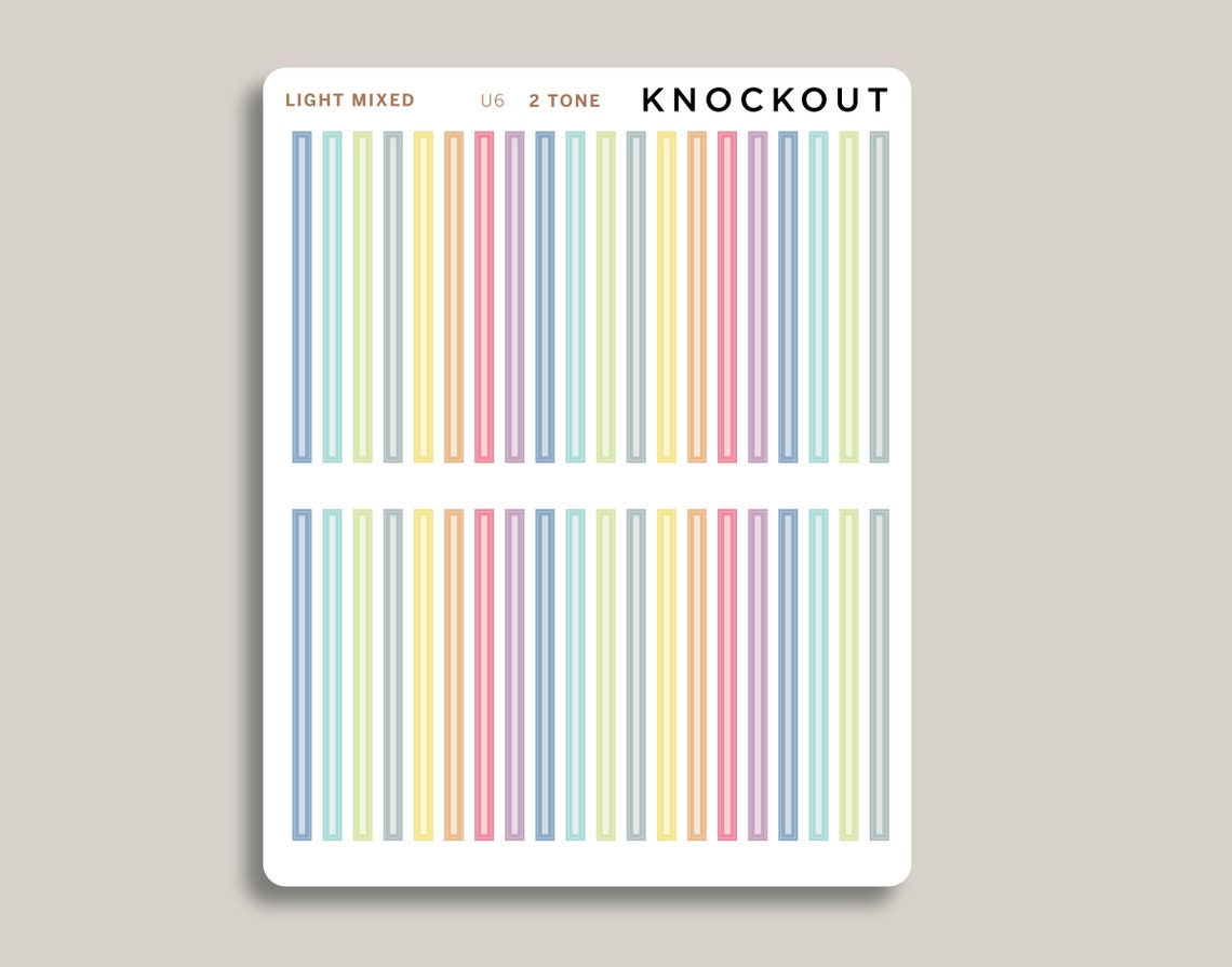 Horizontal Divider Stickers for Makselife Planner U6 | Etsy