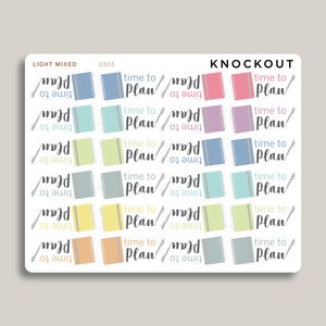 Time to Plan Stickers for Makselife Planners U103 - Etsy