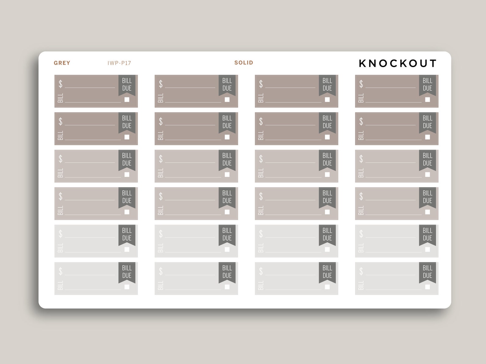 Bill Due Label Planner Stickers for 2022 Inkwell Press | Etsy