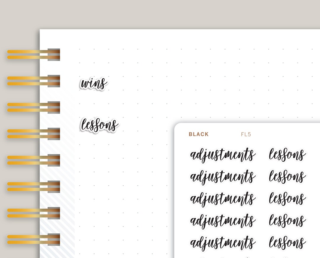 Reflection Word Prompt Planner Sticker FL5 - Etsy