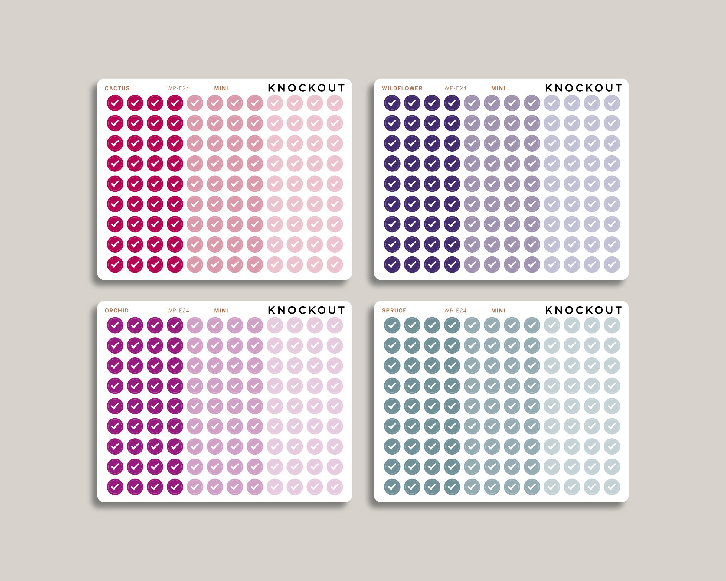 Checkmark Bullet Journal Circle Planner Stickers for 2022 | Etsy