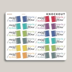 Time to Plan Stickers for Makselife Planners U103 - Etsy