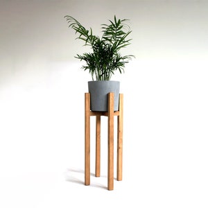 Tall Wooden Plant Stand Slim Oak Plant Stand 40cm Plant Stand