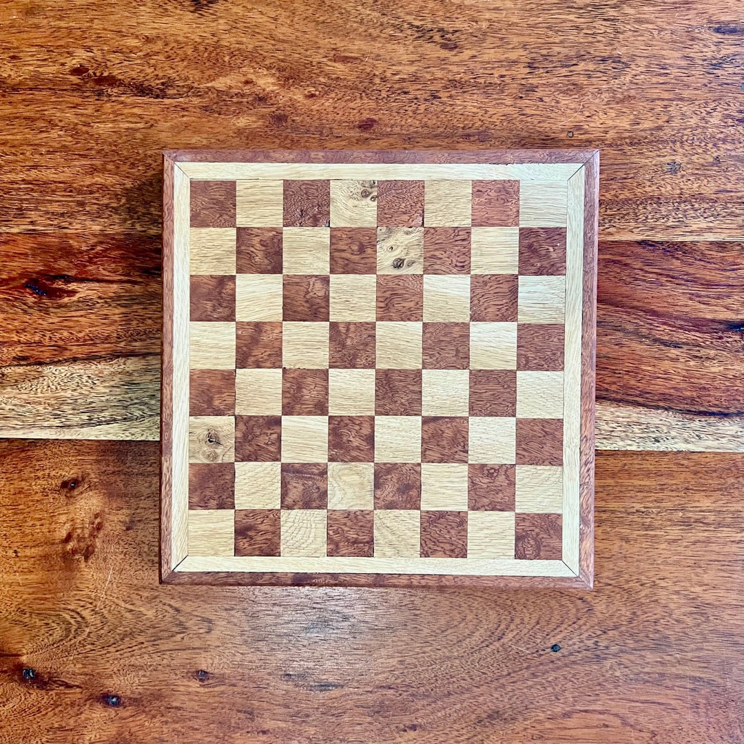 Handmade Oak and Mahogany Chess Board - Etsy UK