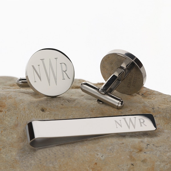 Cufflink Tie Bar Set - Etsy