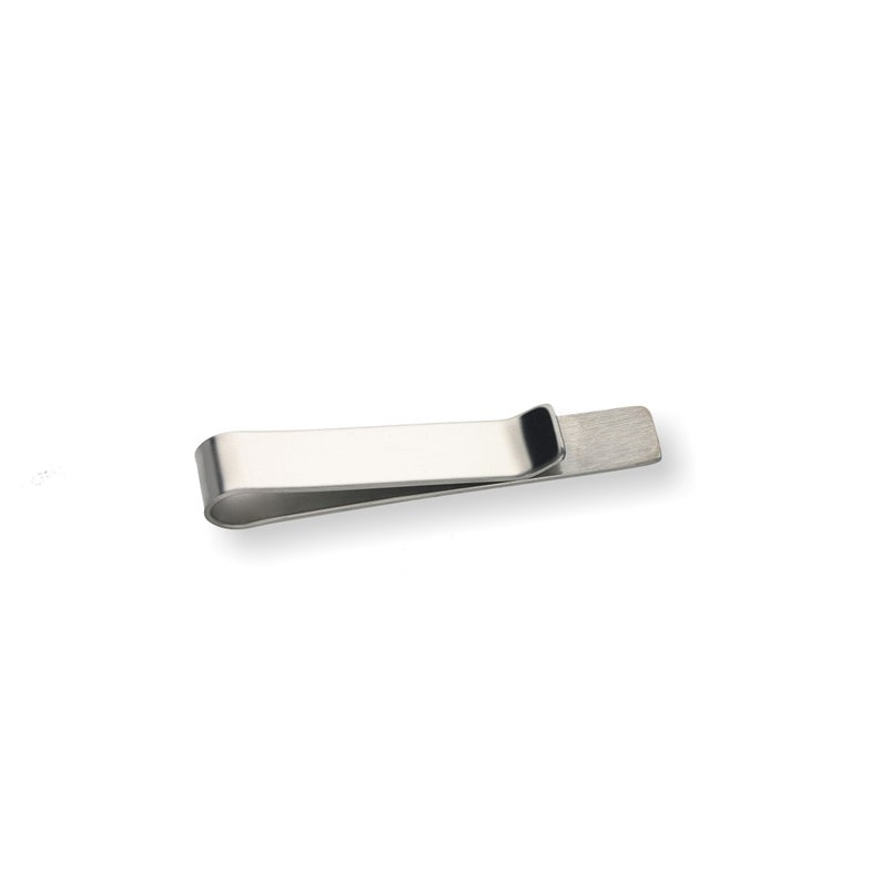 Personalized Silver Tie Bar | Custom Engraved Tie Clip for Men ...