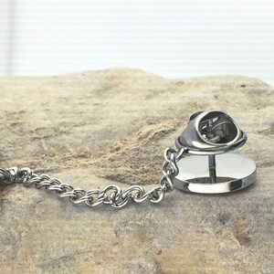 Custom Tie Tack Pin Personalized Infinity Round Silver Color Stainless ...