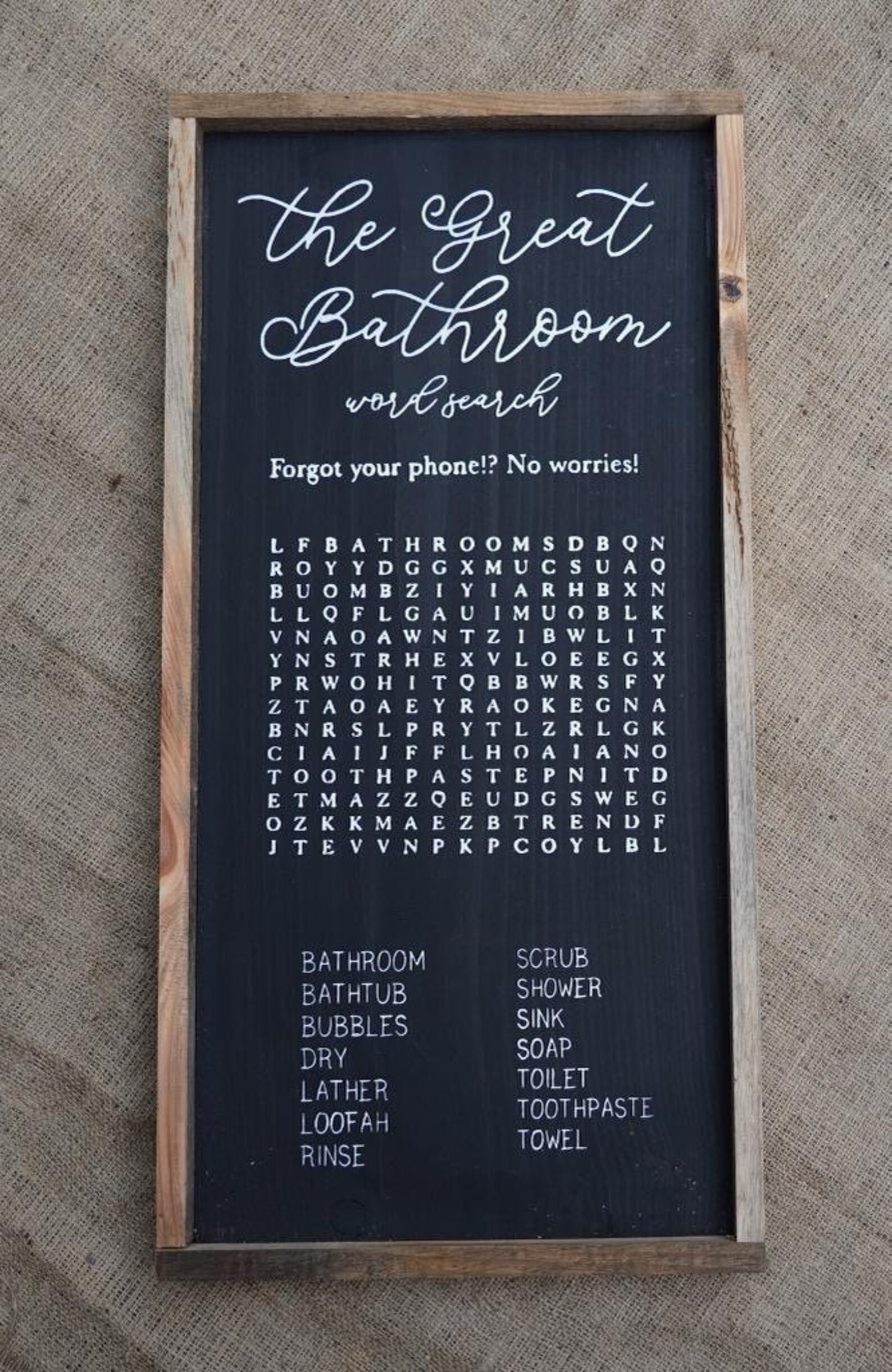 Bathroom Word Search - Etsy Canada