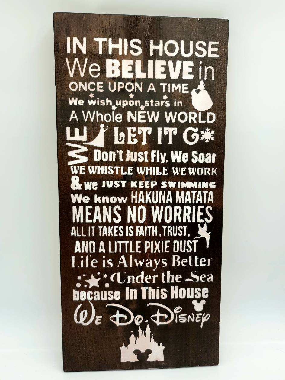 We Do Disney Wood Sign - Etsy